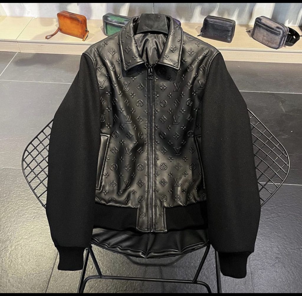 LOUIS VUITTON EMBOSSED MONOGRAM MIX LEATHER BLOUSON - Luxury Wears